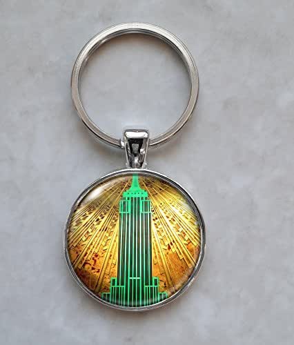 Amazon.com: Empire State Building Art Deco Keychain : Handmade Products