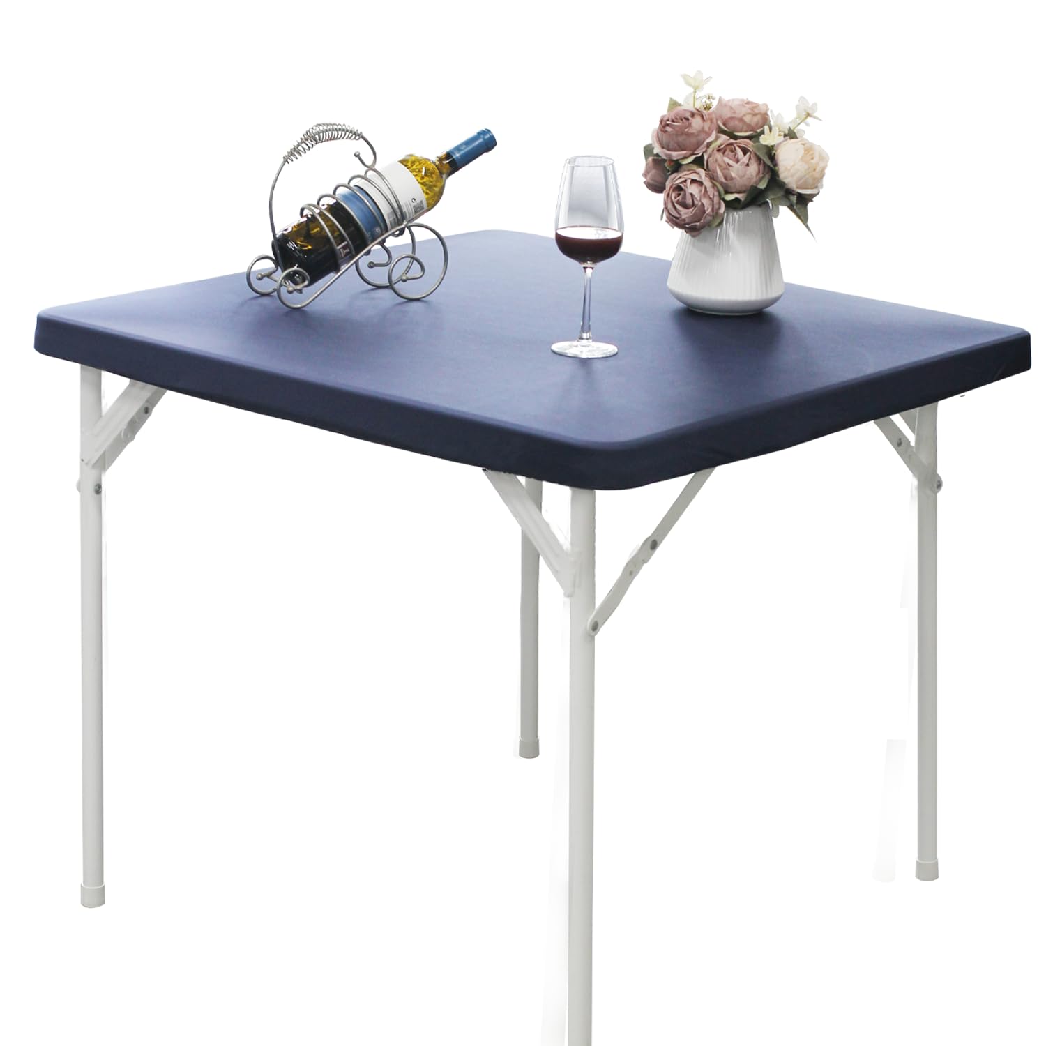 RUISIBO Oval Fitted Square Tablecloths 36 X 36 Inches, Natural Water ...