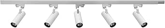 UPO LED Track Lighting Kit, 5 Lights 1500lm/15w CRI90 4000K 24°Beam ...