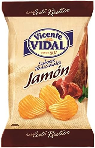 Vicente Vidal Jamon Flavoured Crisps 135g.: Amazon.co.uk: Grocery