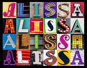 Amazon.com: Alissa Personalized Name Poster Using Sign Letters (11X14 ...