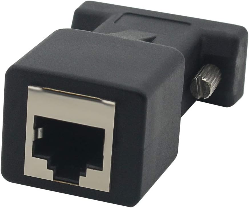 DB9 RS232 Female Port to RJ45 Female Connector Card DB9 Serial Port ...