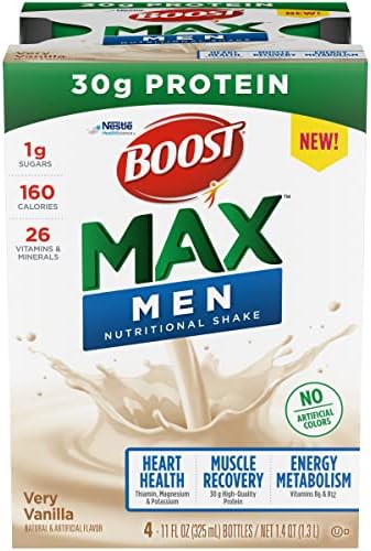 Boost Max Protein Drink, Very Vanilla, 11 fl oz bottle, 4 Pack price in ...