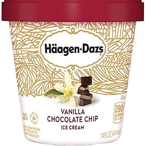 Haagen-Dazs Ice Cream, Vanilla Chocolate Chip, 14 oz (Frozen): Amazon ...