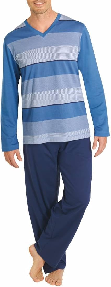 Eminence - Ensemble de pyjama - À rayures - Homme - Bleu (Rayure Bleu ...