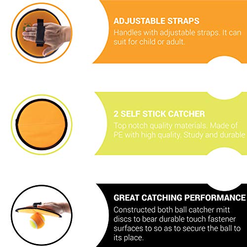 Mayershop Velcro Paddle Ball Catch Set - Toss and Catch Ball Set ...