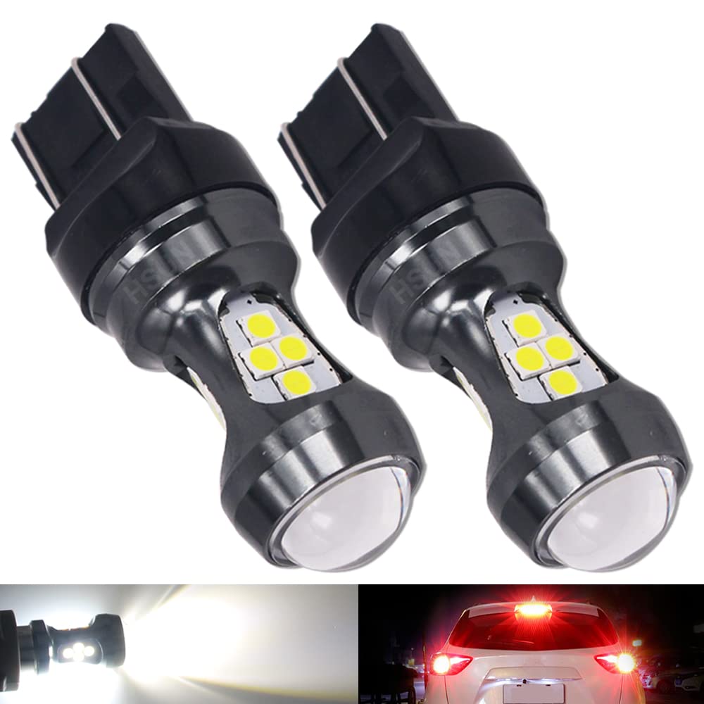 Mua HSUN T20 W21/5W LED Double Explosive White 7443 Bulb, 12V-24V, Stop ...