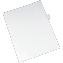 Numbered Tab Dividers Avery Legal Exhibit Dividers - Allstate Style ...