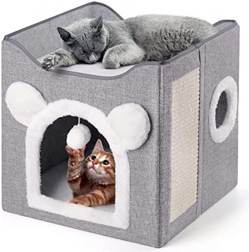 Cat Bed, Cat Cave for Indoor Cats, Cat Entertainment Center ...