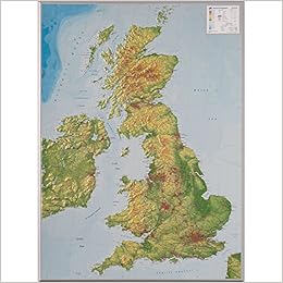 United Kingdom relief wall map: Amazon.co.uk: Georelief: 4280000664969 ...