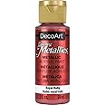 Amazon.com: DecoArt Dazzling Metallics 2-Ounce Royal Ruby Acrylic Paint ...