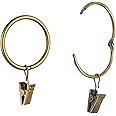 Amazon.com: Yrhrol 40 Pcs Openable Curtain Clips with Rings Antique ...
