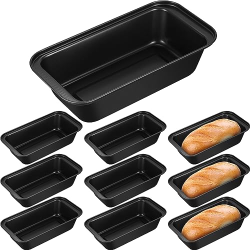 Tanlade 10 Pack Nonstick Bread Loaf Pan 9.5 x 5 Inch Loaf Baking Pan ...