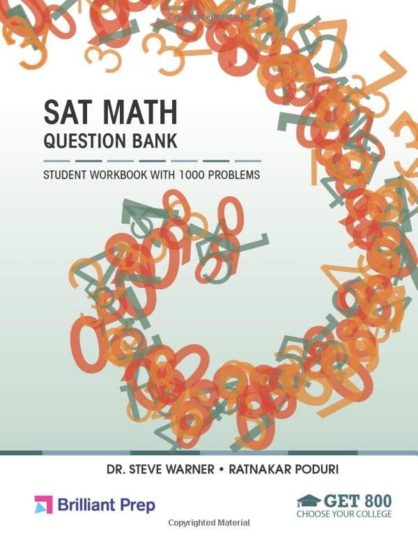 SAT Math Question Bank: Student Workbook with 1000 Problems: Warner ...