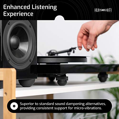 2" Platinum Silicone Speaker Isolation Pads - 4-Pack Non-Skid Speaker ...