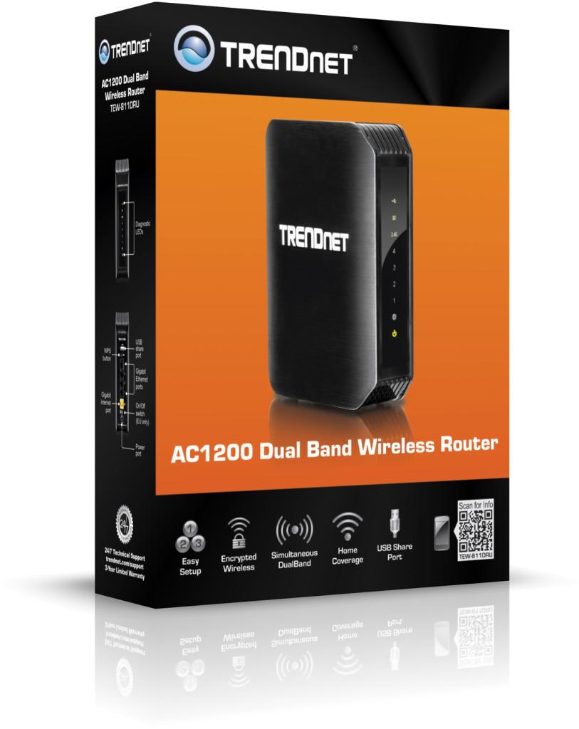 Amazon.com: TRENDnet AC1200 Dual Band Wireless Router (TEW-811DRU ...