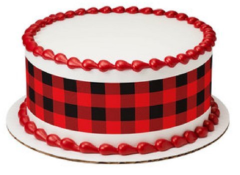 Amazon.com : 1/4 Sheet - Red Plaid Birthday - Edible Cake/Cupcake Party ...