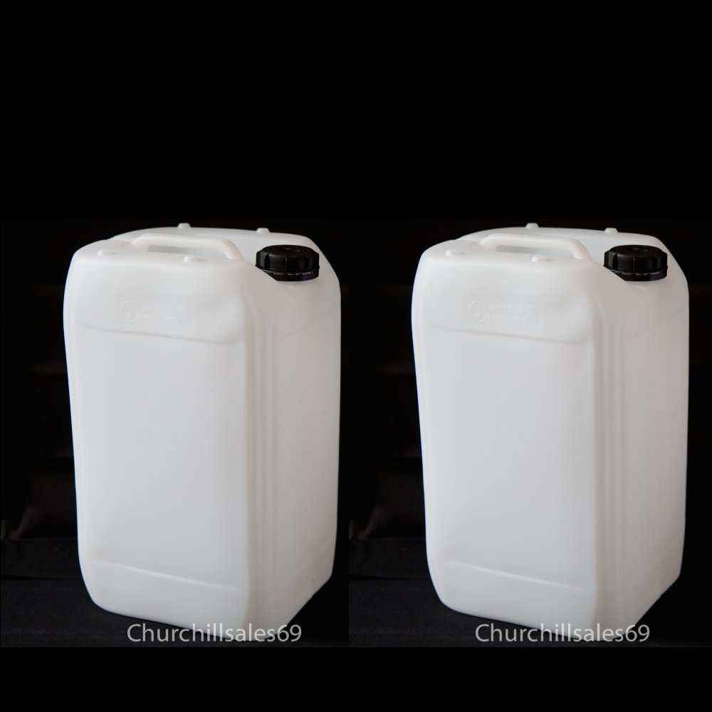 Buy 2 x 20 litre Rigid plastic drum Water Container Gerry Can bottle ...