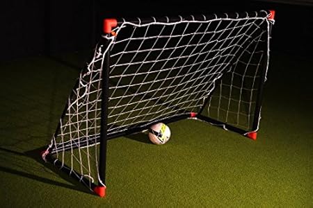 POWERSHOT Football locking goal post 6 ' x 4 ' Black and Red with ...