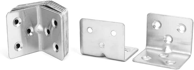 Aexit 31mmx31mmx38mm Acero Inoxidable 6 Agujeros Soportes de Ángulo ...