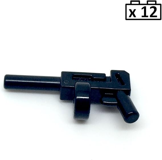 LEGO 12 Minifig Tommy Guns Black Batman Army Soldier Weapons City ...