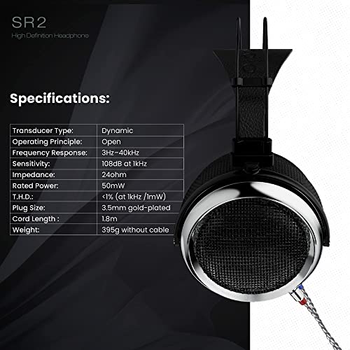 IBasso SR2 High-Definition Audiophile Open-Back Headphones, Over-The ...