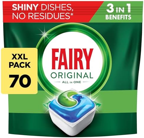 Fairy All-In-1 Dishwasher Tablets Bulk, 70 Tablets, Original, Effective ...