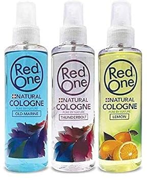 Red One Natural Cologne 150ml - Lemon, Old Marine & Thunderbolt (3 Pcs ...