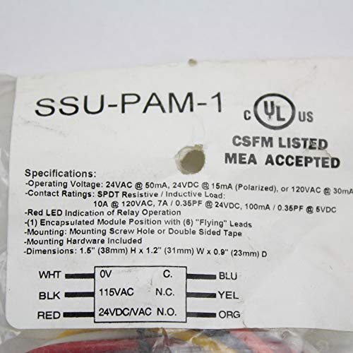 Space Age Ssu-Pam-1, Multi-Voltage Series Relay, 10A, Spdt ...