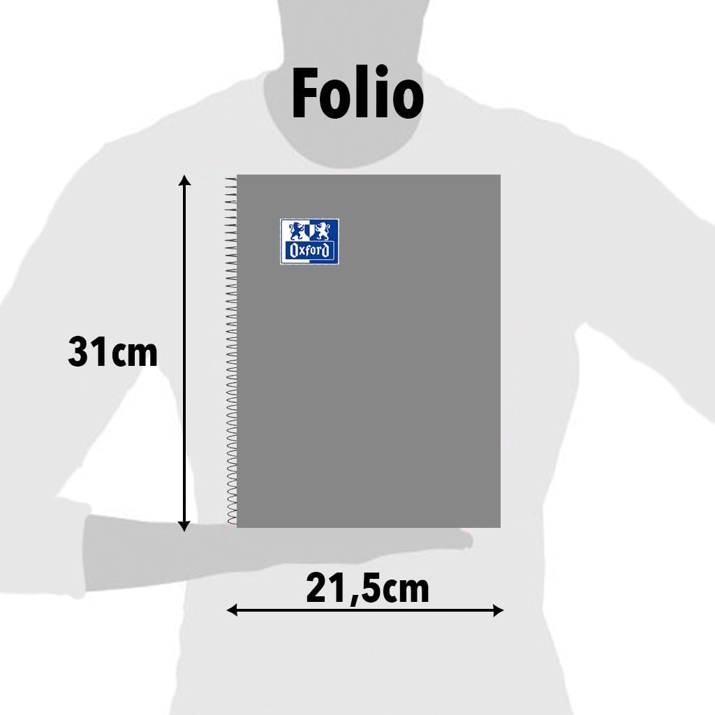 Oxford Classic Spiral Notebook, Plastic Cover, Grid 4 x 4, Green – BigaMart