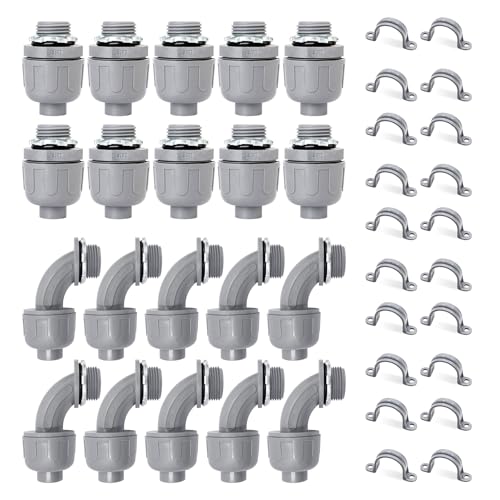 Mua 1/2 inch Liquid Tight Connector PVC Flexible Conduit Connector Kit ...