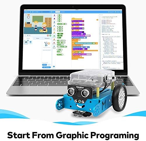 Makeblock mBot Robot Kit with 3.7V 1800mAh Li-Po Battery, Metal DIY Robots for Kids with APP ...