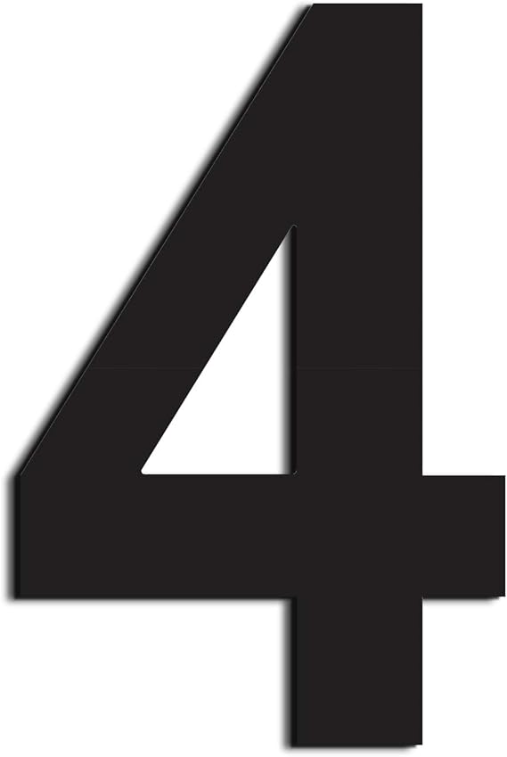 nanly House Number 4 Four Black-Stainless Steel Floating Appearance 20 ...