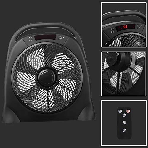 12 Inch Remote Control Table Fan or Floor Fan,Box Fan with Auto-Off ...