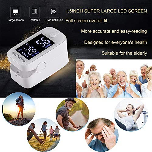 Oxygen Saturation Monitor, MEETWIN Premium Finger Pulse Oximeter ...