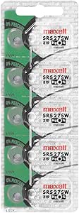 5pk Maxell SR527SW SR64 319 SR527 Silver Oxide Watch Battery : Health ...