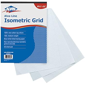 Amazon.com : 11x17 Isometric Grid Pad, White (579680) : Graph Paper ...
