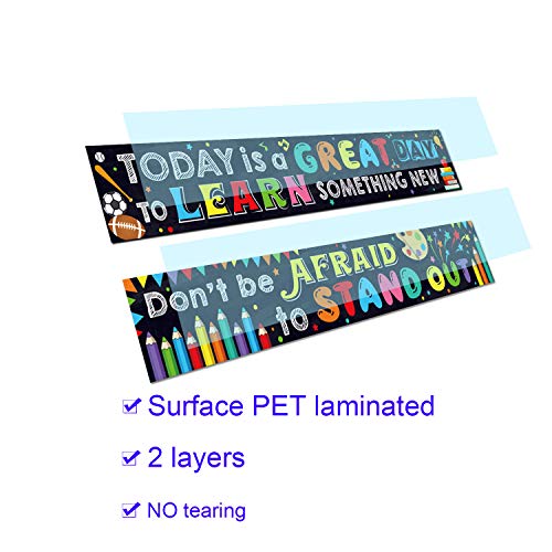 2 Pack Inspirational Classroom Banner for Teacher Positive Banner ...