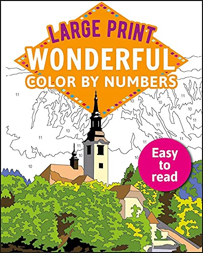 Amazon.com: Large Print Wonderful Color by Numbers: Easy-to-Read ...
