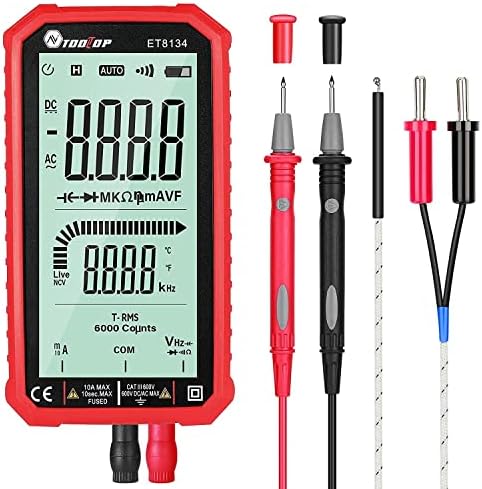 Digital Multimeter, 4.7 Inch Large Screen Multimeter Tester TRMS 6000 ...