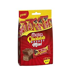 Amazon.com : Ulker Milk Chocolate Coated Wafer with Hazelnut Cream Mini ...