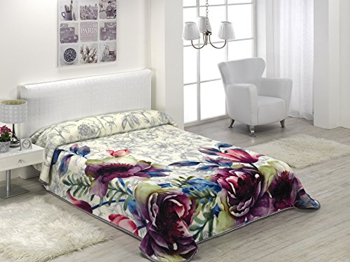 European - Made in Spain warm blanket Mora Gold Digital 2 PLY 220x240 ...