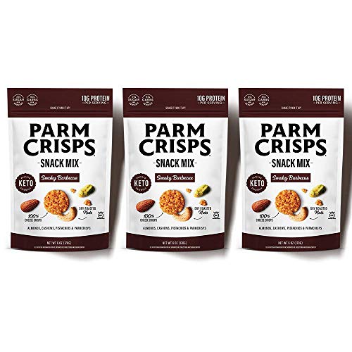 ParmCrisps Snack Mix – Smoky Barbeque Cheese Parm Crisps and Nuts Snack ...