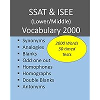 SSAT & ISEE (Lower/Middle) Vocabulary 2000: Shaw, James: 9798374091434: Amazon.com: Books