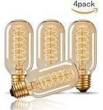 Edison Bulb 25W - 6 Pack - Dimmable Squirrel Cage Filament Style ...