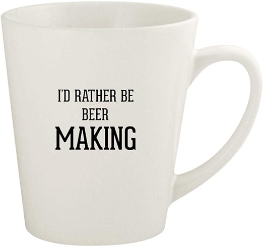 Amazon.com: I'd Rather Be BEER MAKING - 12oz Ceramic Latte Coffee Mug ...