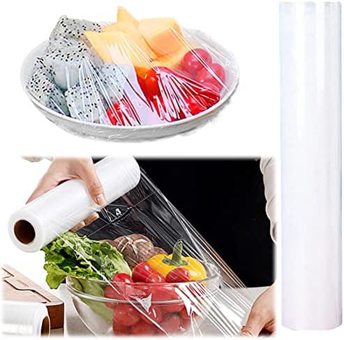 Plastic Wrap Refill Roll Fresh Roll Film Stretch Wrap Easy Cut (12'' x ...