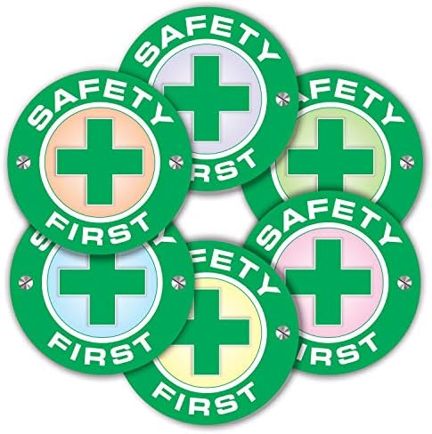 Safety First Stickers - (Pack of 120) 2 Large Laminated Vinyl Decals ...