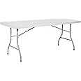 Amazon.com: Office Star Resin Multipurpose Rectangle Folding Table for Indoor or Outdoor Use, 5 ...