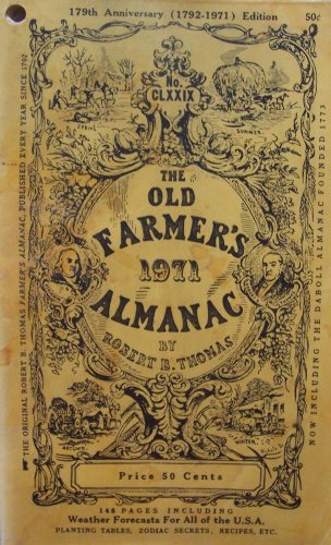 The Old Farmer's [ 1971 ] Almanac by Robert B. Thomas (No. CLXXIX ...